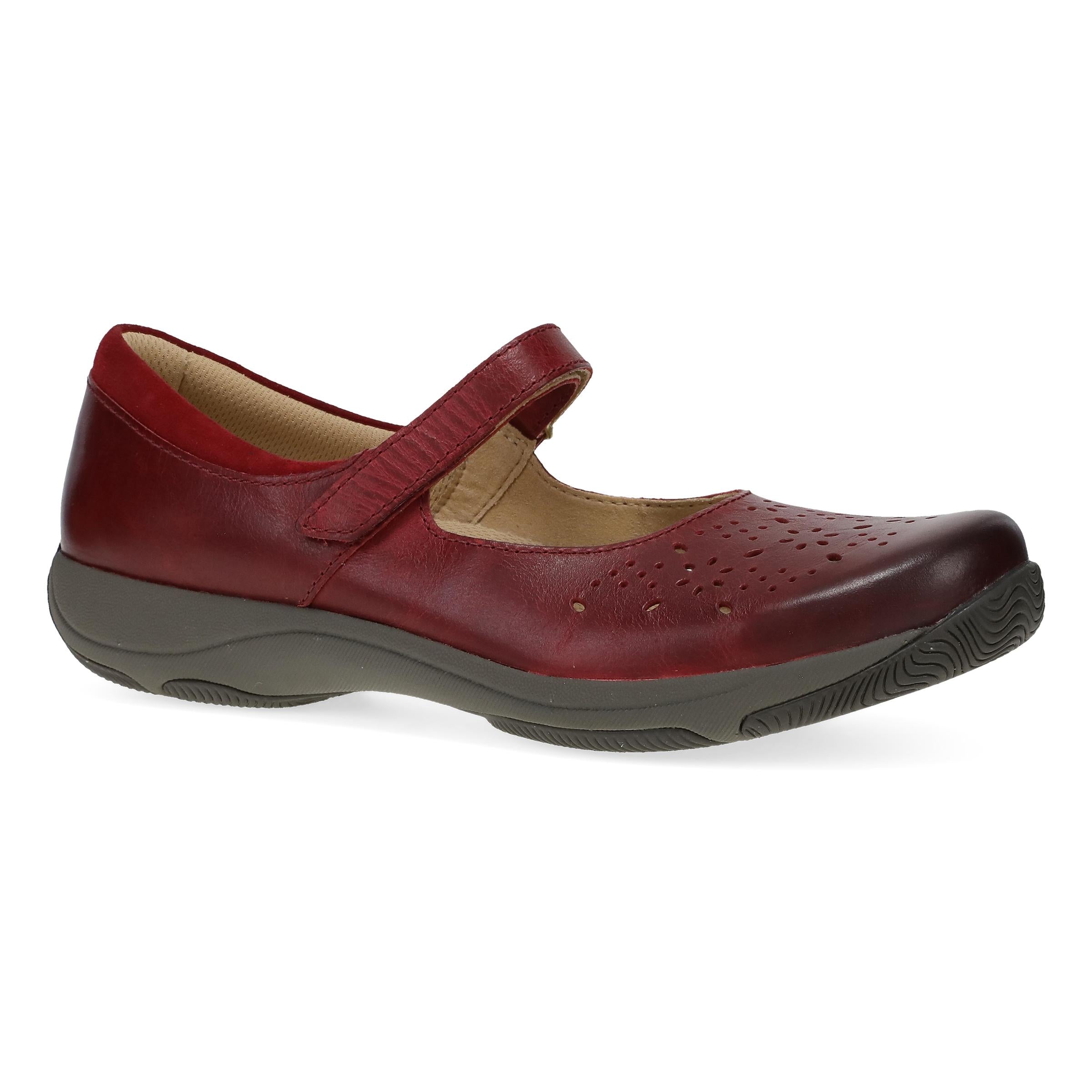 Stacy Wide Red Waxy Burnished – Dansko