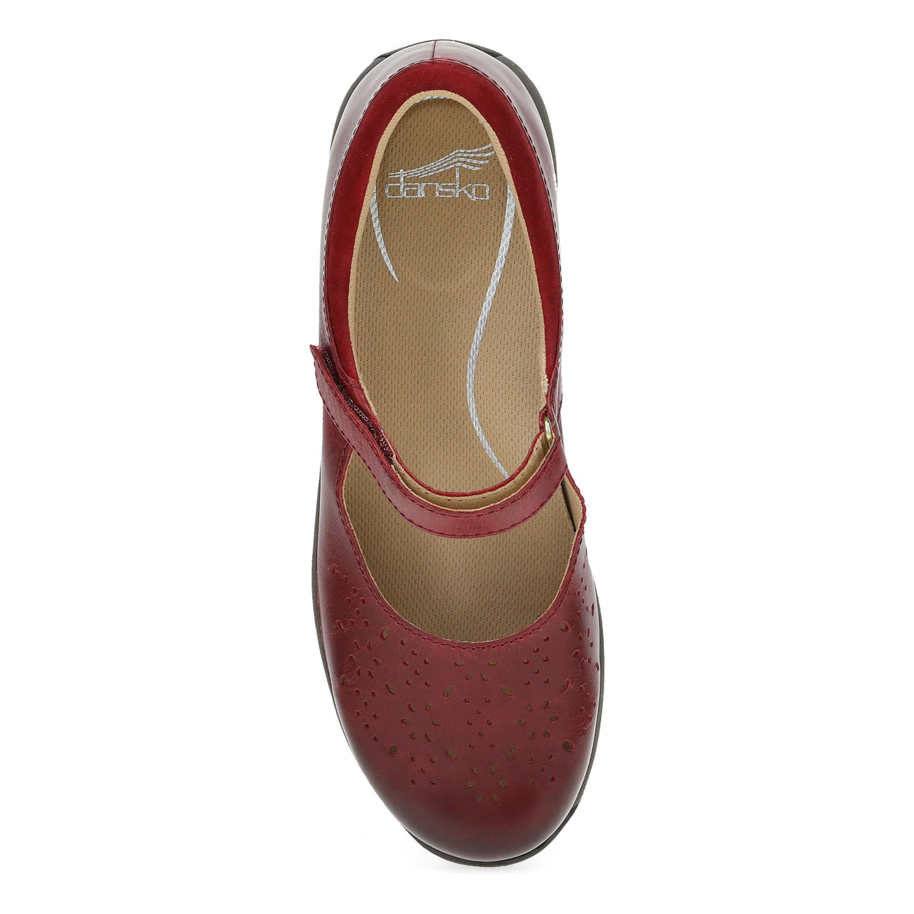 Stacy Wide Red Waxy Burnished – Dansko