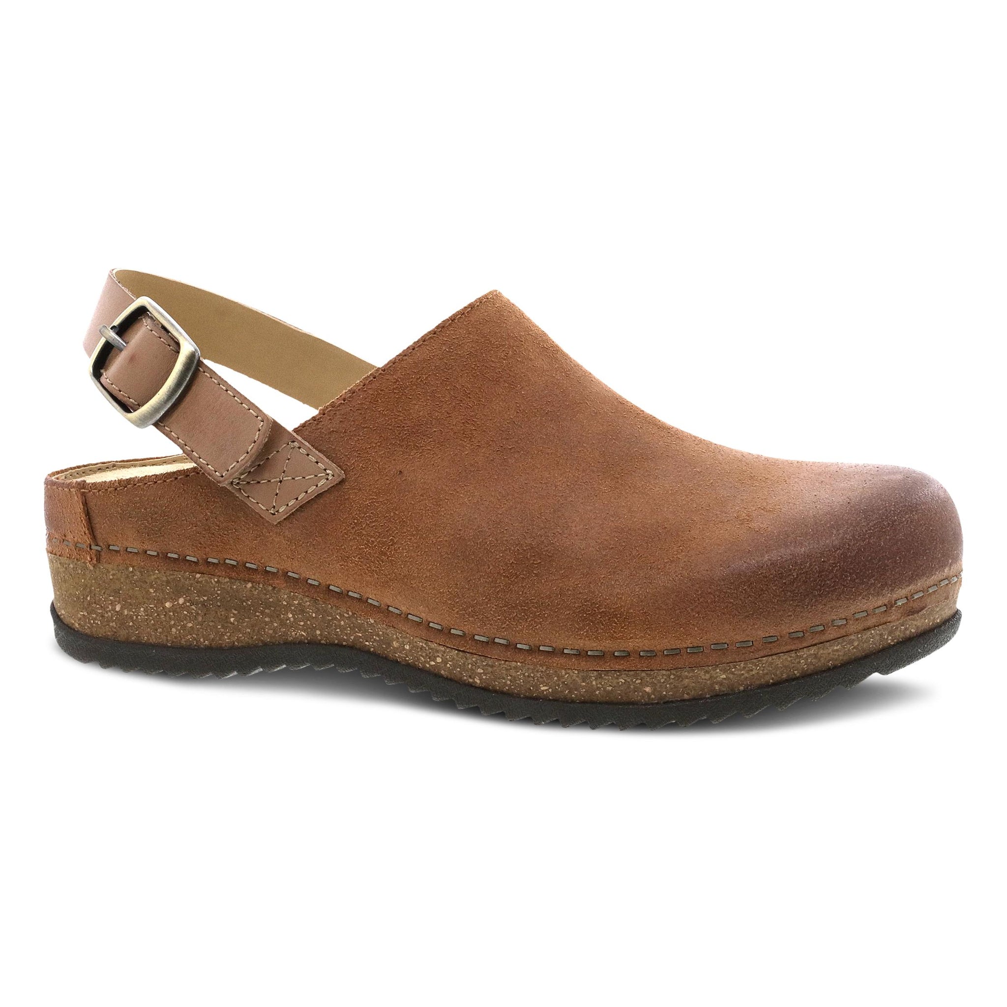 Merrin Tan Burnished Suede – Dansko