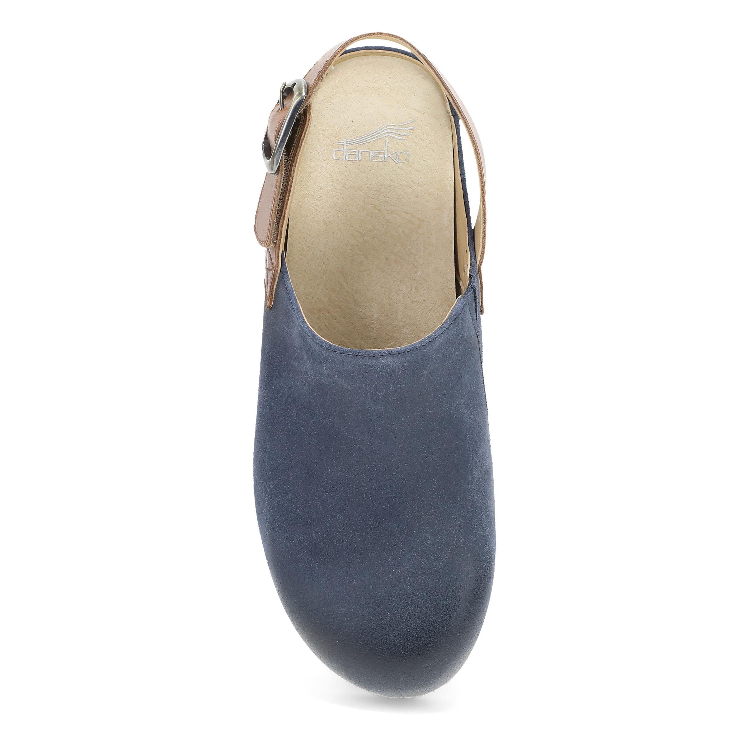 Merrin Blue Burnished Suede – Dansko