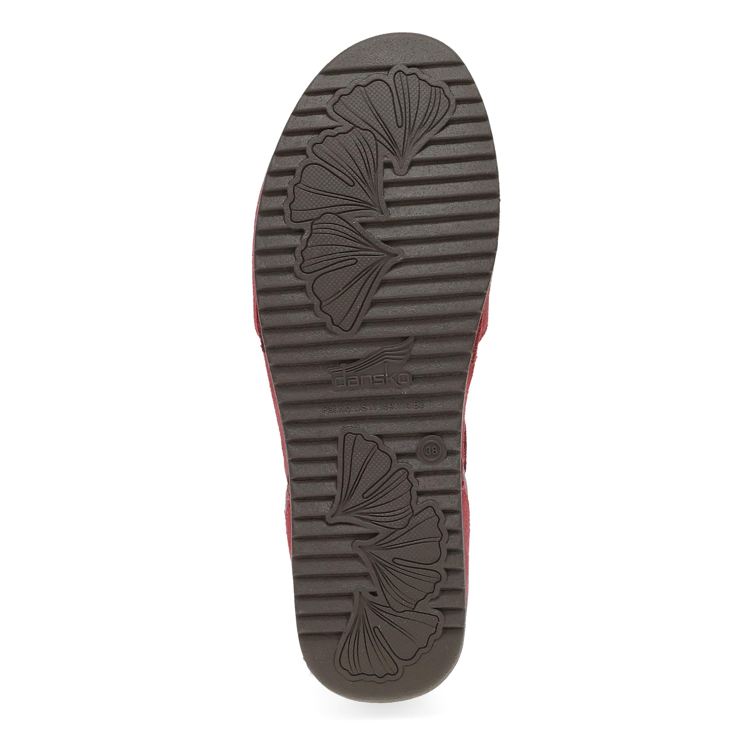 Mae Red Burnished Suede – Dansko